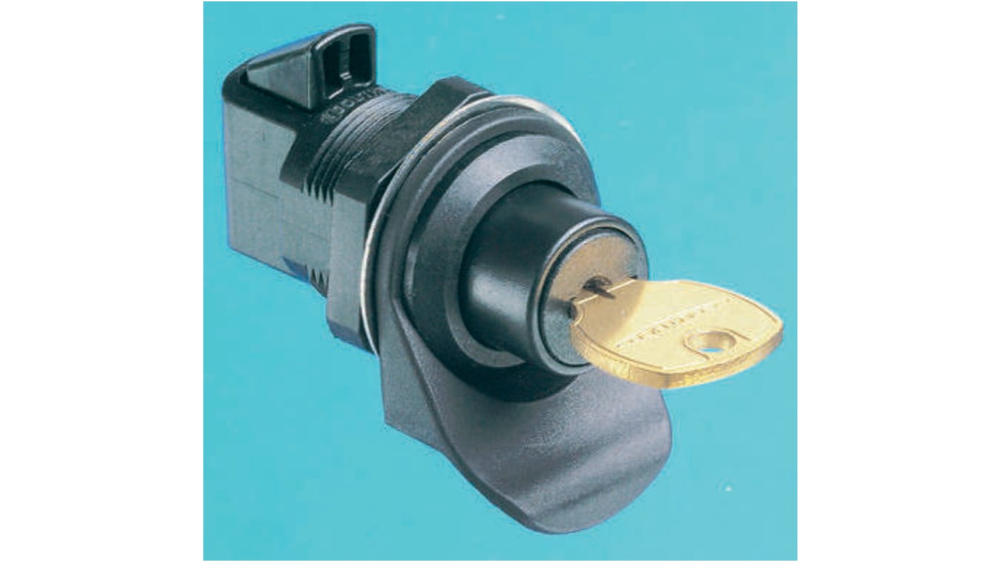 93-313-RS | Southco Black ABS Camlock, 23mm Panel-to-Tongue, 22.2 x 25 ...