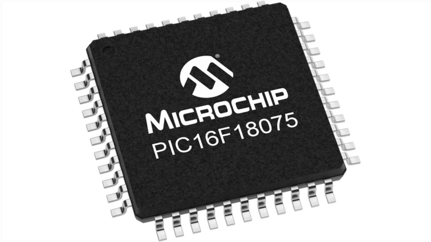 Microchip PIC16F18075-I/PT PIC Microcontroller, PIC16, 44-Pin TQFP | RS
