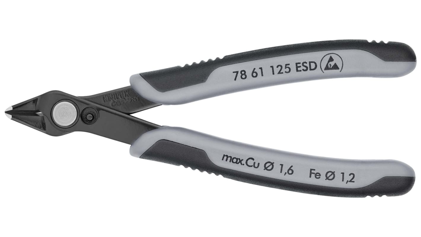 78 61 125 ESD | Knipex 78 61 ESD Super Knips Elektronik-Seitenschneider 125 mm, Schneidleistung ...