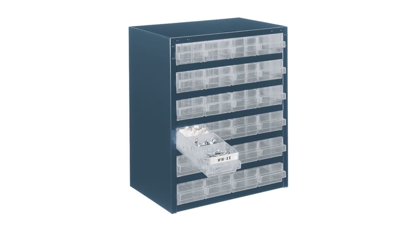 137577 | Raaco 24 Drawer Storage Unit, Steel, 435mm x 357mm x 255mm ...