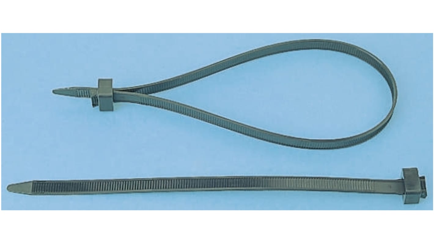 132-37530 CT375-PA66HS-BK | HellermannTyton Cable Tie, 375mm x 7.6 mm, Black Nylon, Pk-50 | RS
