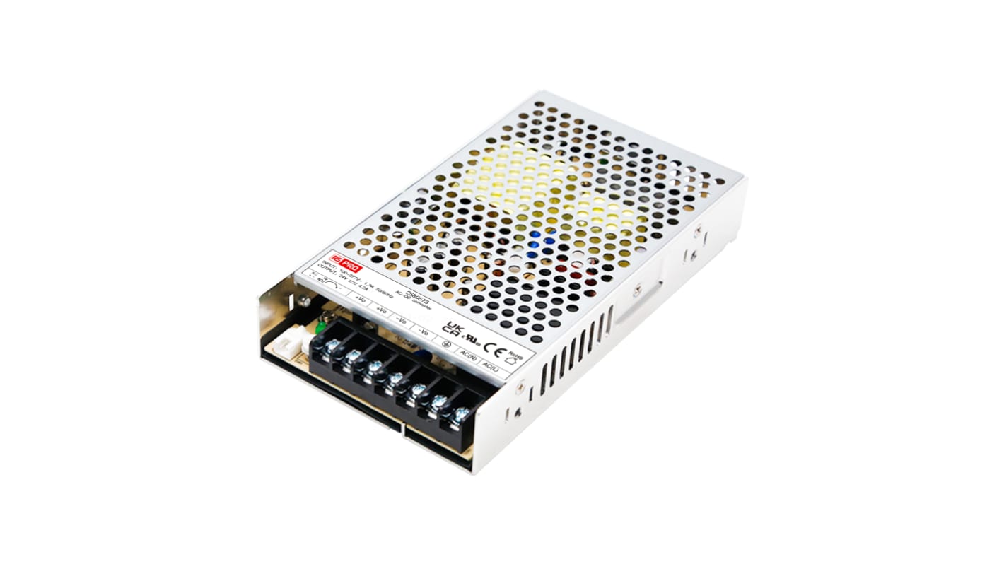 RS PRO Embedded Switch Mode Power Supply (SMPS), 48V dc, 2.1A, 100W, 1 ...