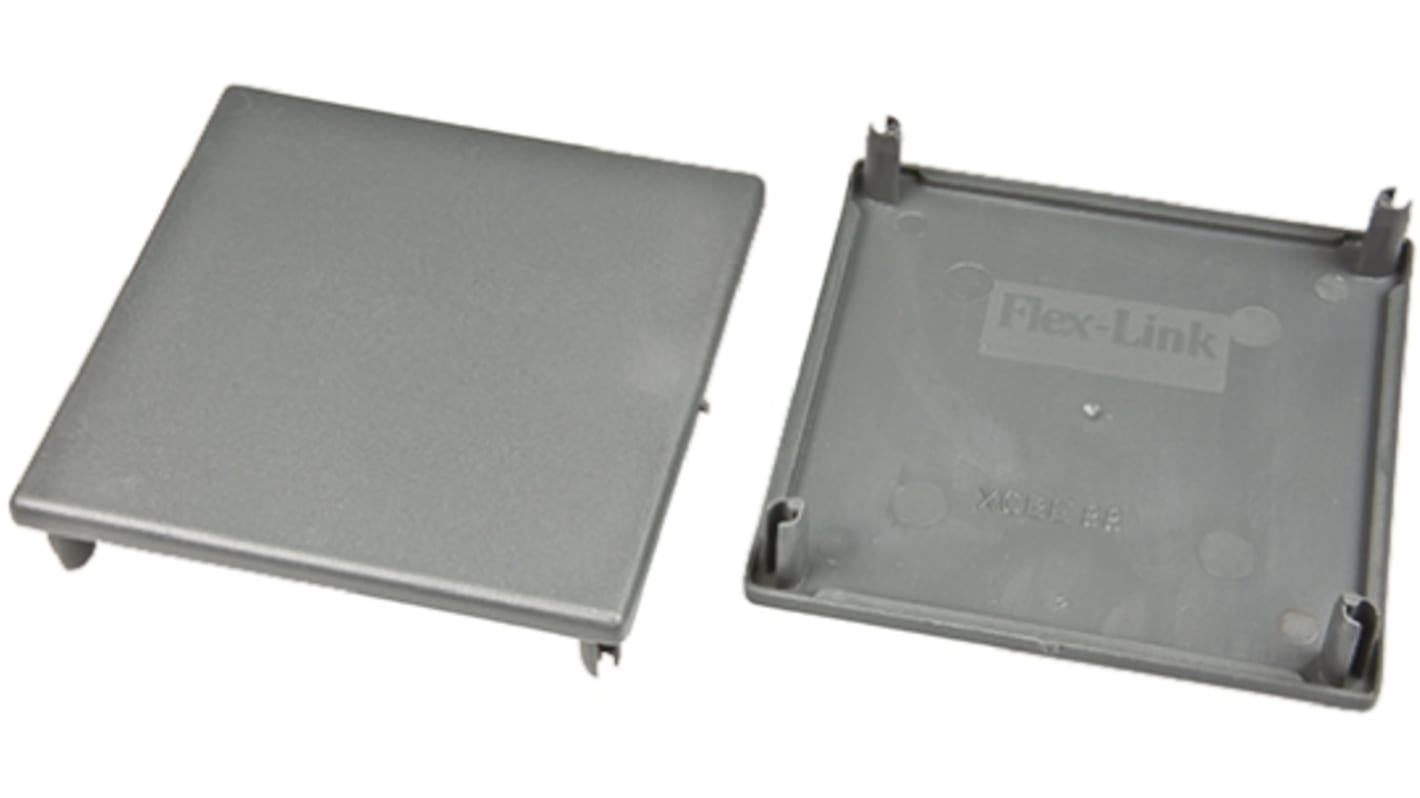 XCBE 88 | FlexLink Grey Square End Cap, 88 mm Strut Profile, 11mm ...