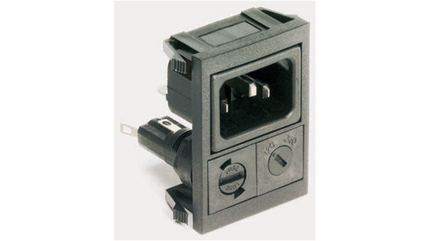BZV03/Z0000/14 | Bulgin C14 Snap-In IEC Connector Male, 10A, 250 V ...