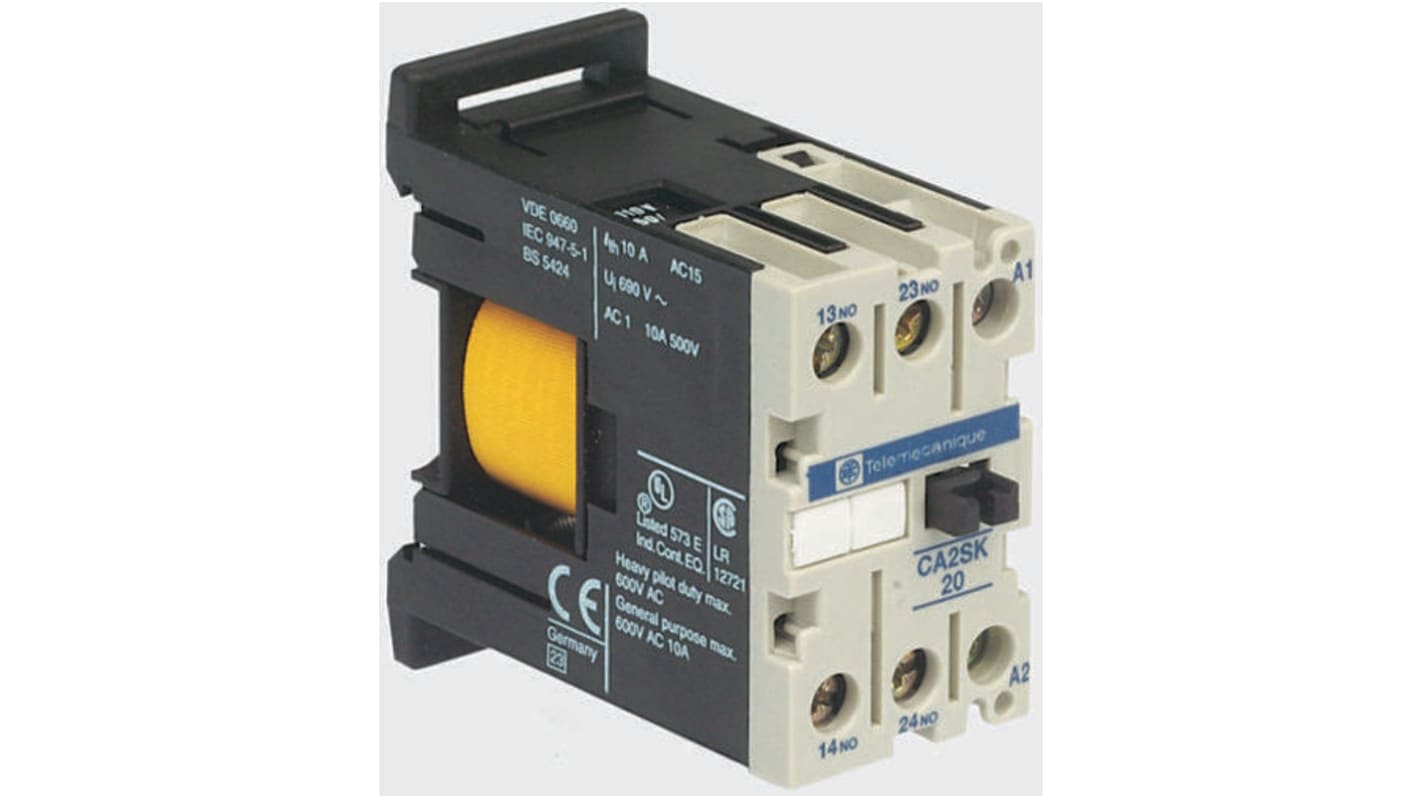 CA2SK20F7 | Schneider Electric TeSys K CA2SK Contactor, 10 A, 2NO, 690 ...