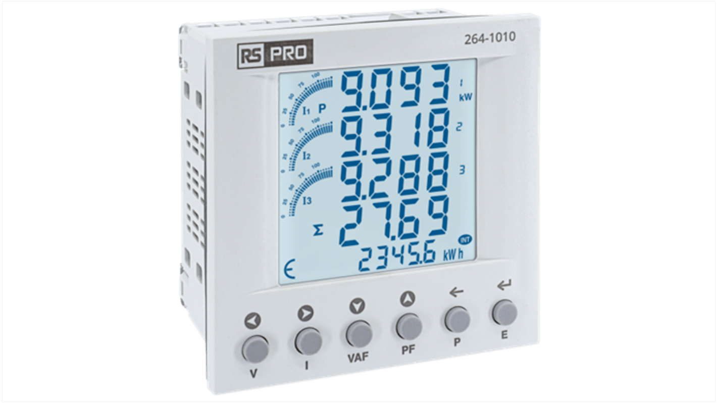 RS PRO 3 Phase LCD Energy Meter, Type Energy Meter | RS