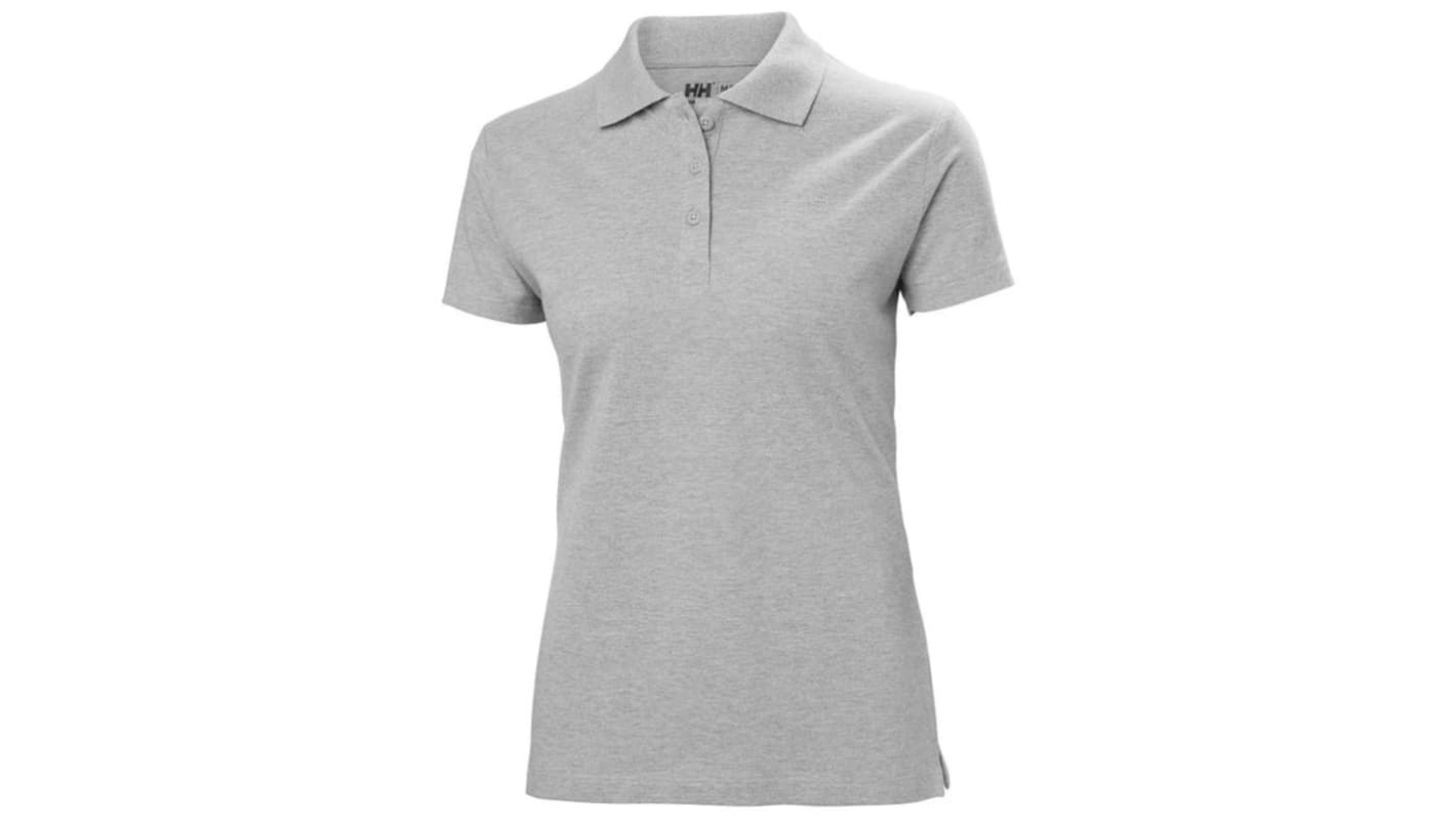 79168_930-XS | Helly Hansen 79168 Grey 100% Cotton Polo Shirt, UK- XS ...