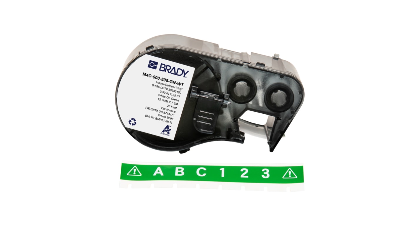 M4C-500-595-GN-WT | Brady B-595 Label | RS