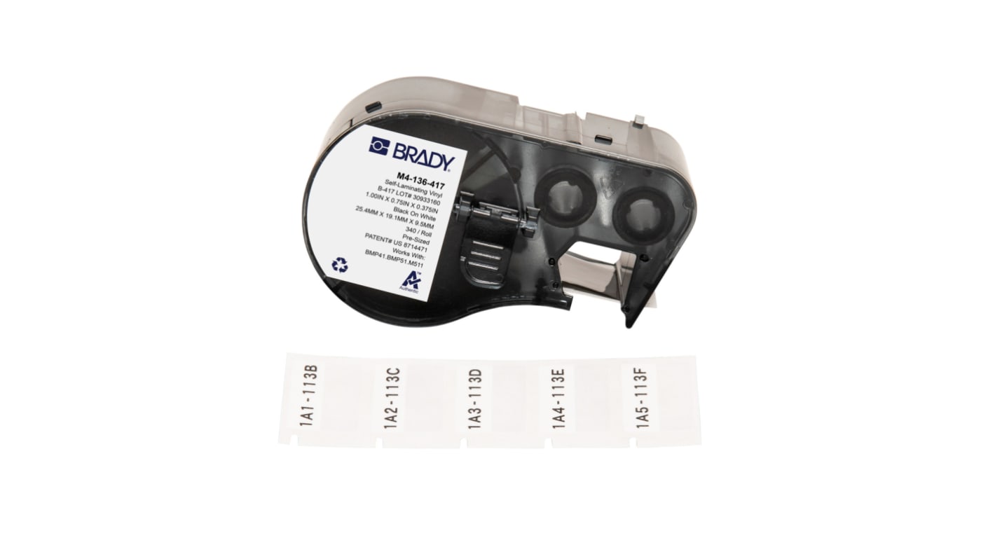 M4-136-417 | Brady B-417 Label, 25.40mm Label Width | RS