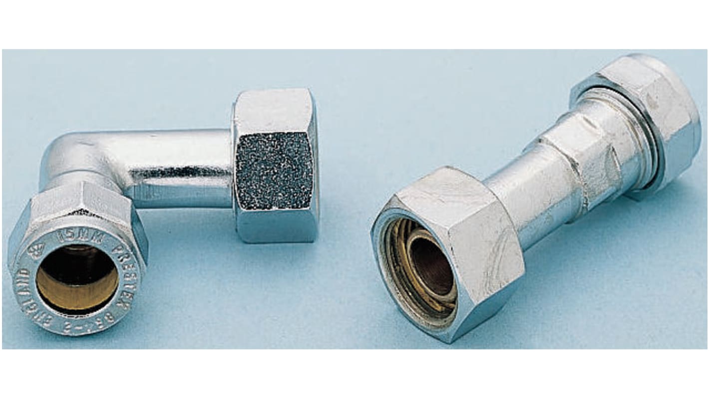 RS PRO Brass Compression Fitting, 90° Tap Coupler | RS