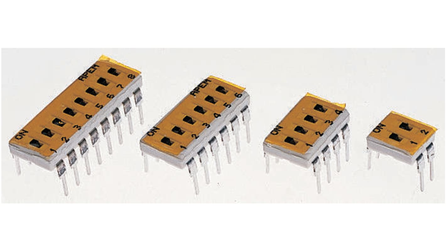 IKN0600000 | APEM 6 Way Through Hole DIP Switch SPST | RS