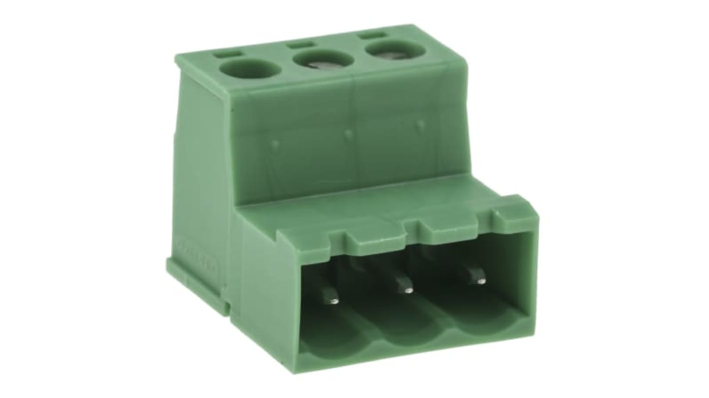 1786187 | Phoenix Contact 5.08mm Pitch 3 Way Pluggable Terminal Block ...