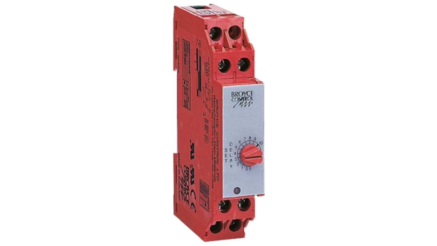 M1EDF 24VAC/DC/110VAC .5-10MI | Broyce Control DIN Rail Mount Time ...