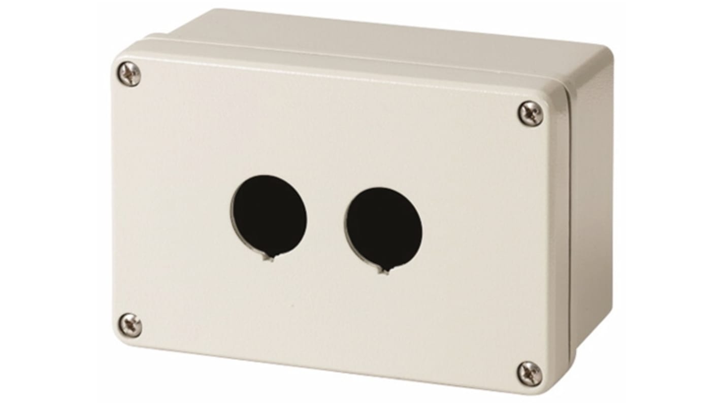 118459 M22-I2M-SAL | Eaton, コントロールボックス, 穴径 22mm, 2 点用, アルミ | RS