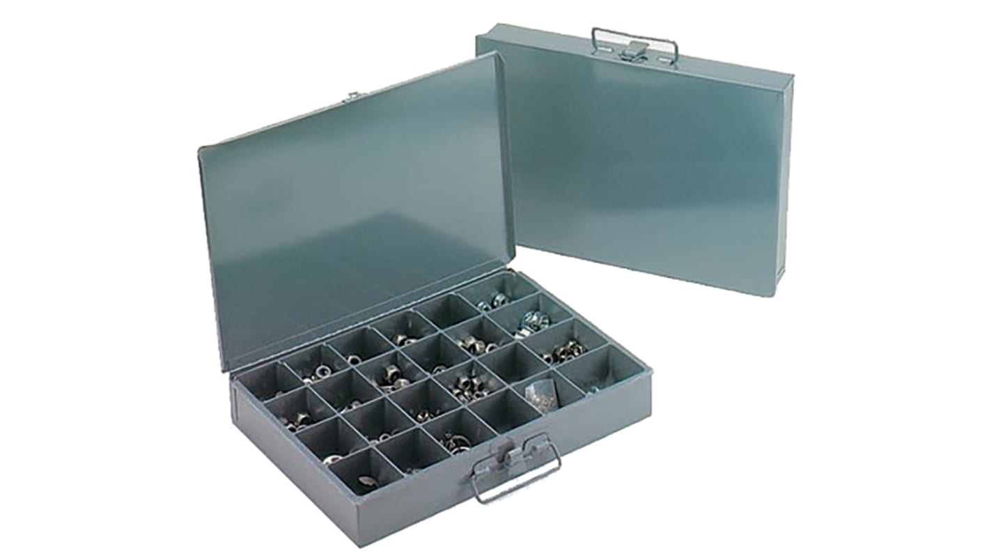 Durham 8 Cell Grey Steel Compartment Box, 50mm x 339mm x 234mm | RS