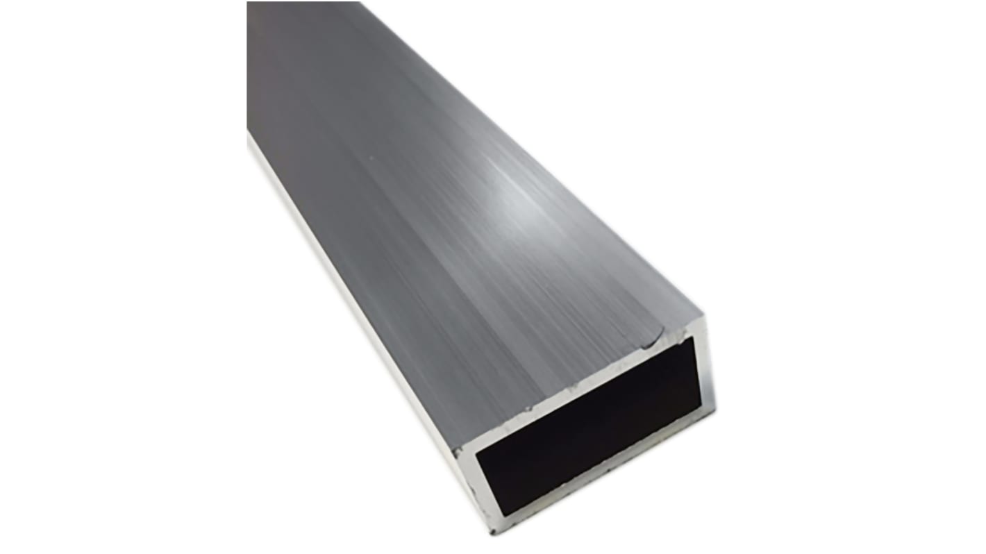 Rectangular Aluminium Metal Tube, 1 3/4in ID, 1m L, 2in W, 1in H, 10SWG ...
