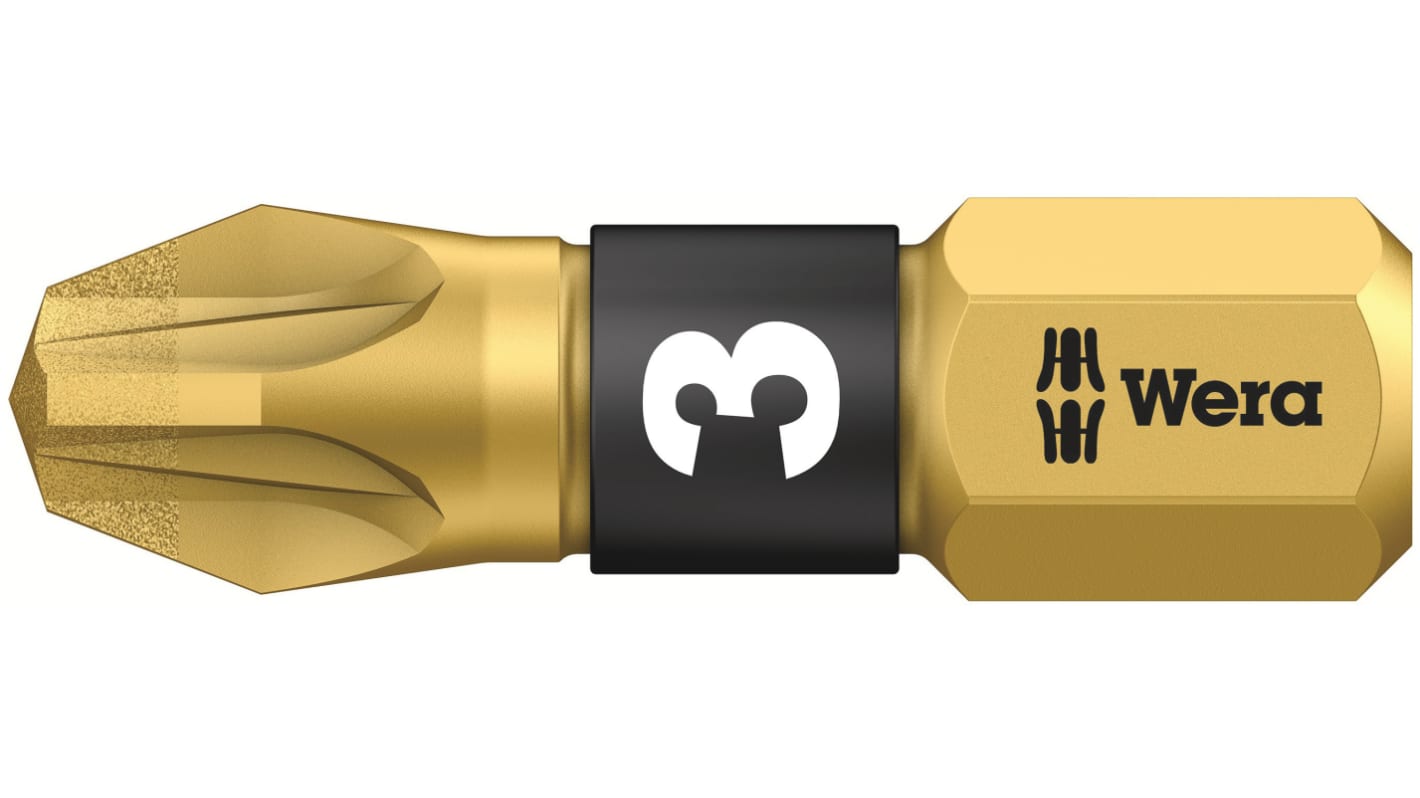 05056704001 | Wera Pozidriv Screwdriver Bit, PZ3 Tip | RS