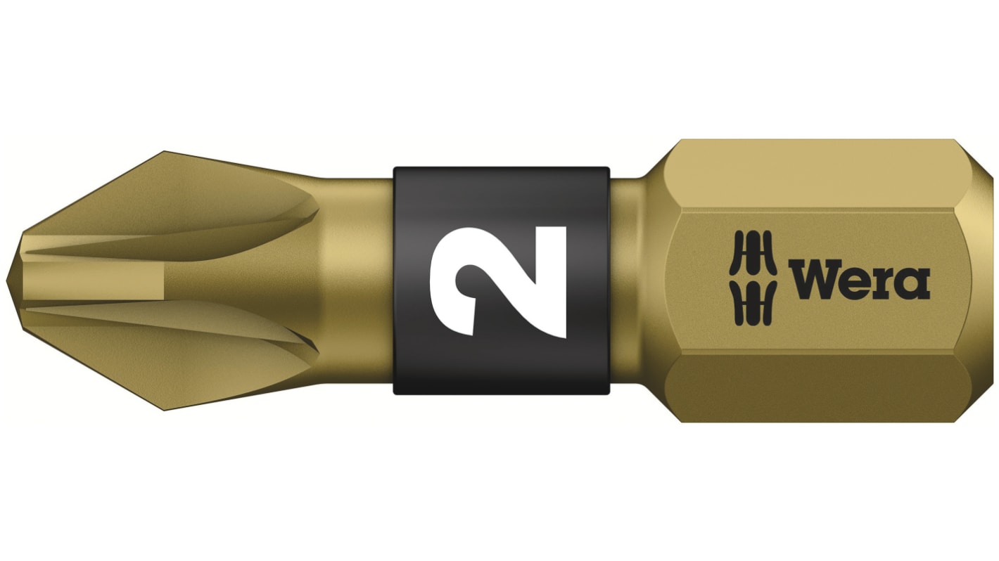 05056712001 | Wera Pozidriv Screwdriver Bit, PZ2 Tip | RS