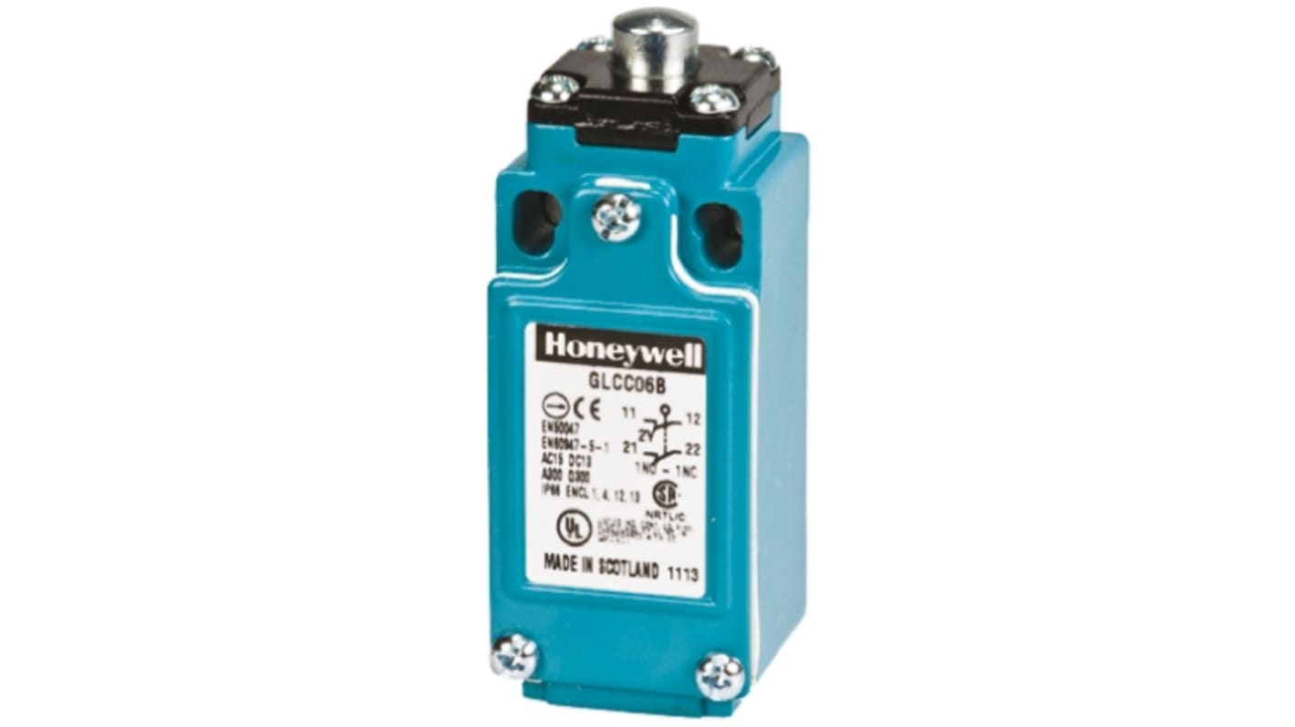 GLCC06B | Honeywell GLC Series Plunger Limit Switch, 2NC, IP66, DPST 2NC, Die Cast Zinc Housing ...