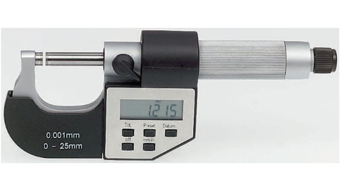 RS PRO External Micrometer, Range 0 mm →25 mm | RS