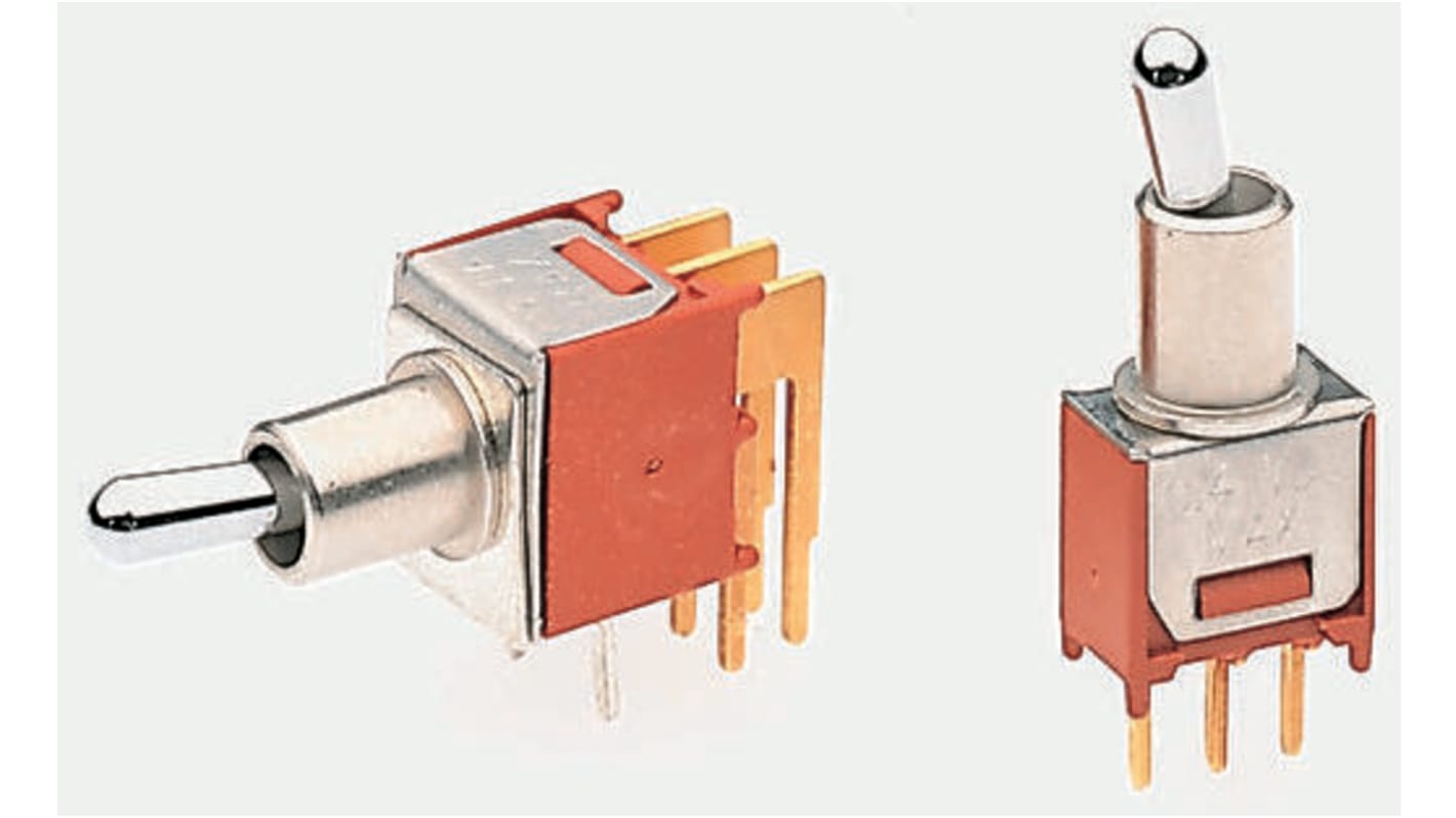 RS PRO Toggle Switch, PCB Mount, Momentary, DPDT, Through Hole Terminal ...