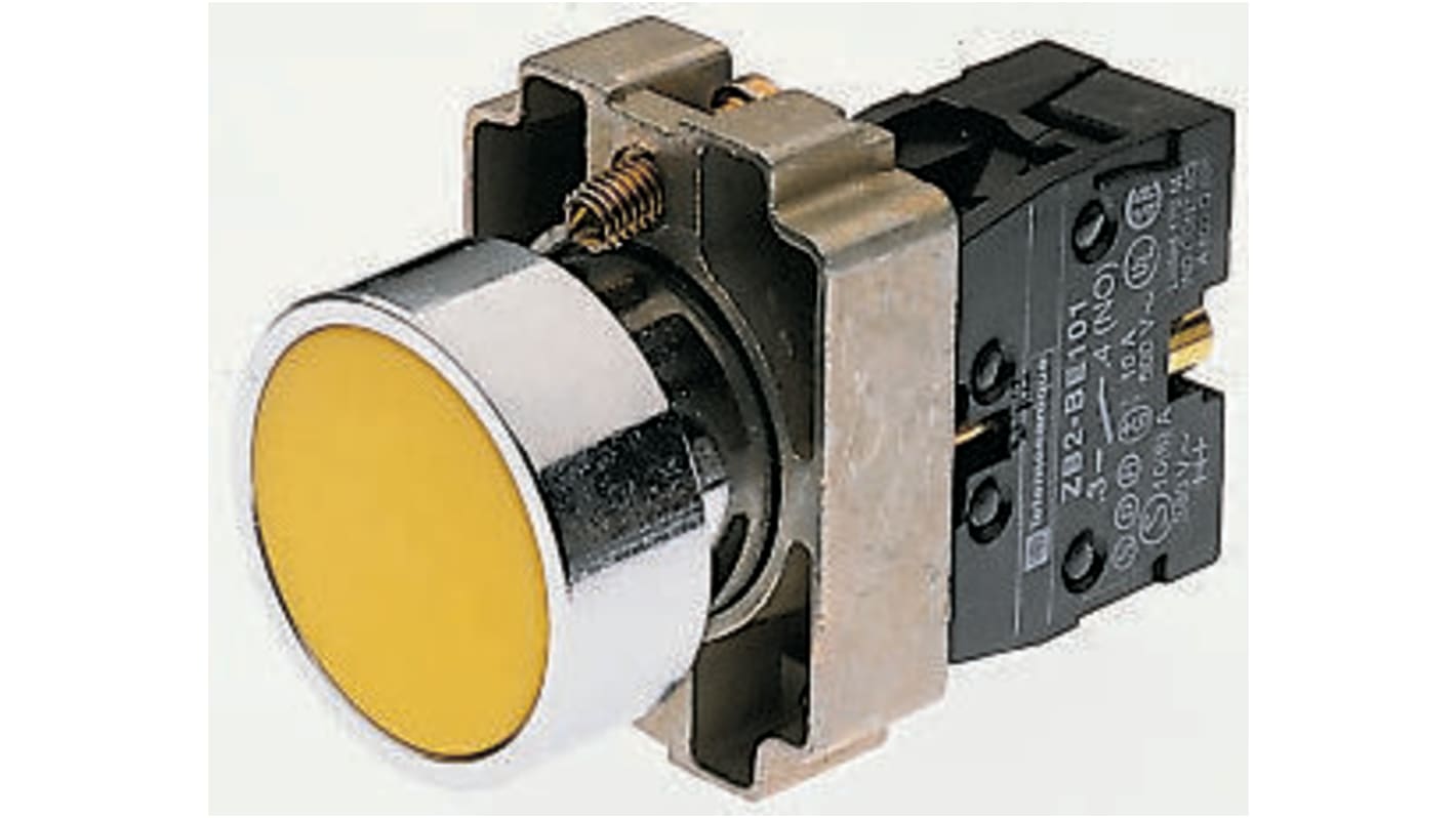 ZB2BA1+ZB2B2101 | Schneider Electric Push Button, Panel Mount, 22mm ...