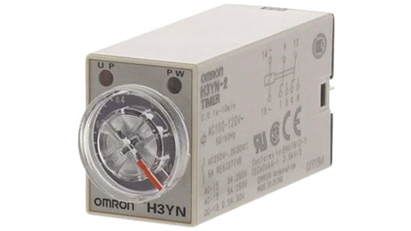 H3YN-2 DC24 | Omron タイマーリレー オンディレー 24V dc DINレール、パネル取り付け | RS