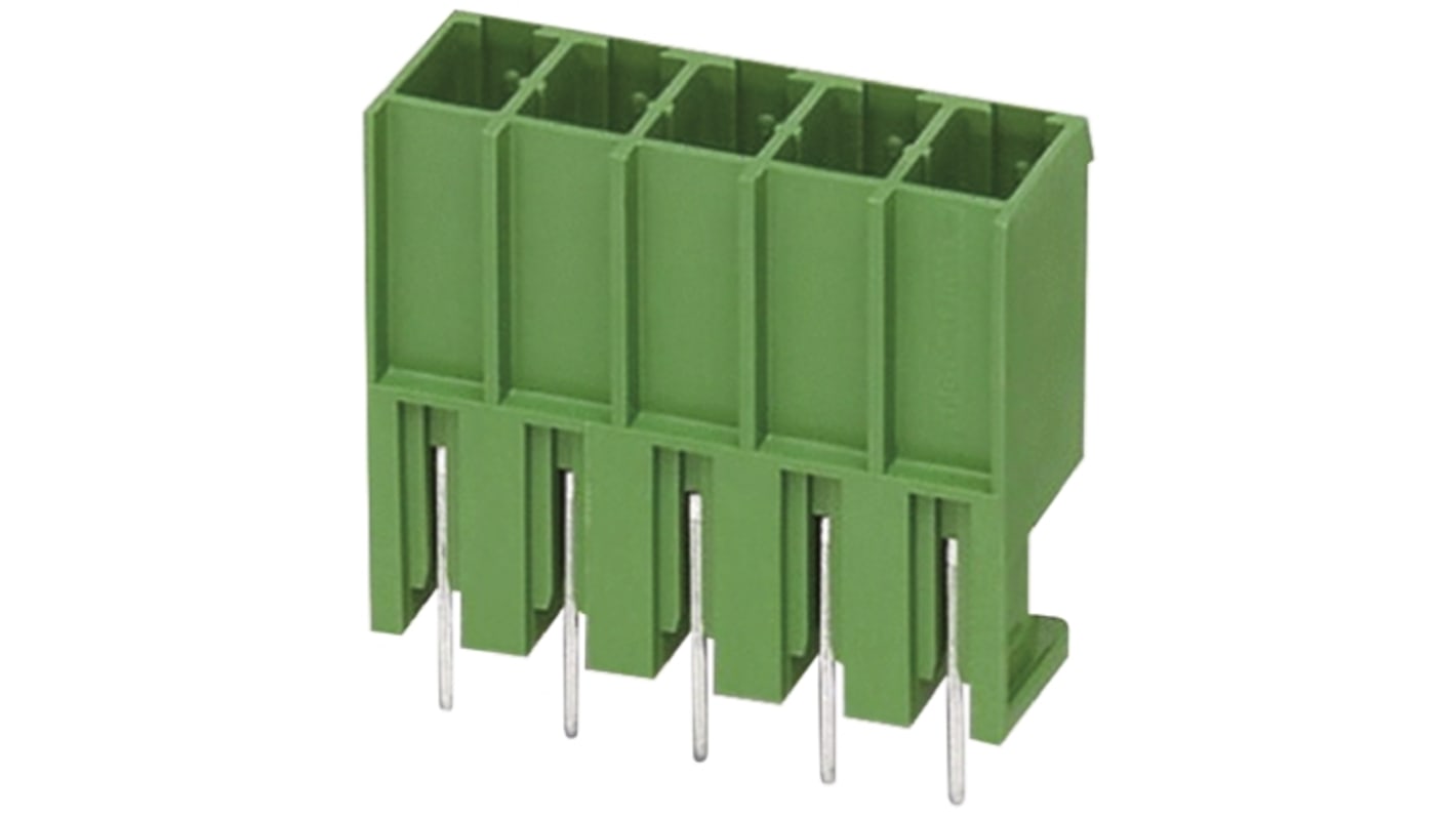 1804690 | Phoenix Contact 7.62mm Pitch 3 Way Pluggable Terminal Block, Header, Solder ...