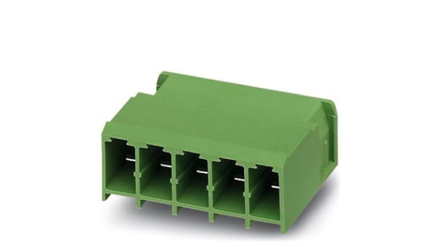 1804797 | Phoenix Contact 7.62mm Pitch 2 Way Right Angle Pluggable Terminal Block, Header ...