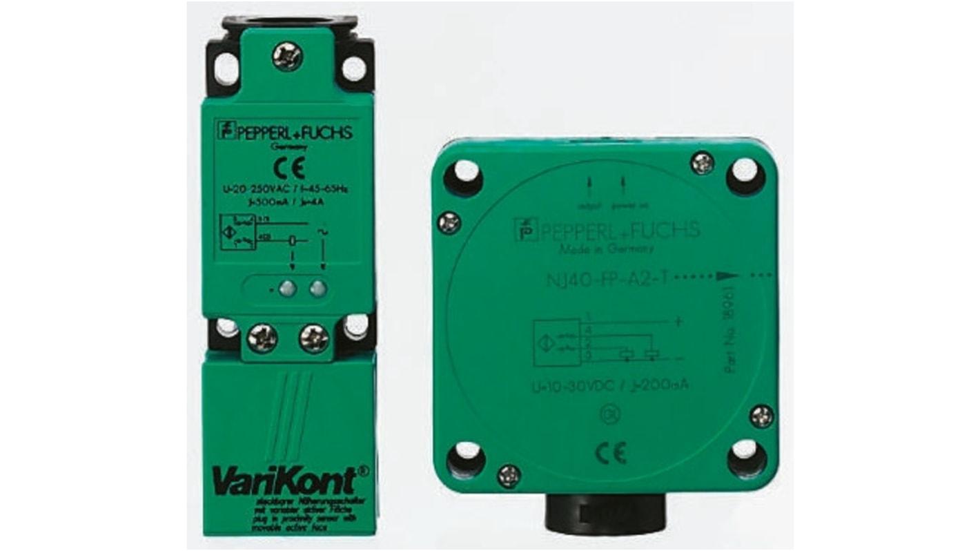 NJ15+U1+A2-T | Pepperl + Fuchs Block-Style Proximity Sensor, 15 mm Detection, PNP Output, 10 → ...