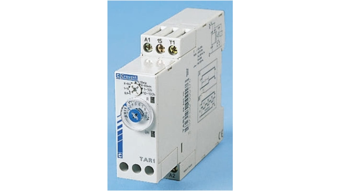 88 865 105 | Crouzet DIN Rail Multi Function Time Delay Relay, 24 → 240 V ac, 24V dc, SPDT, 1 → ...
