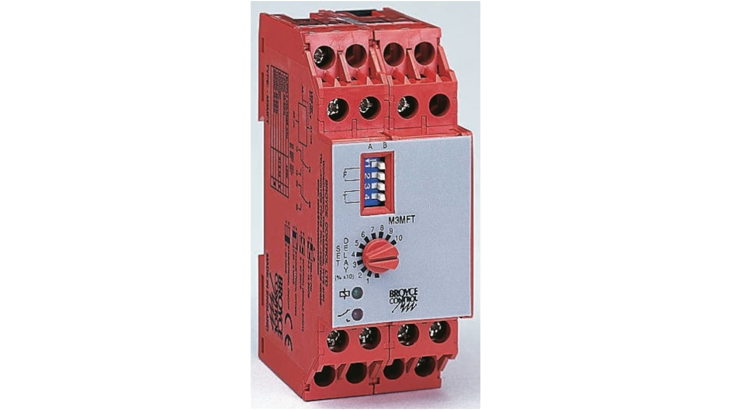 M3MFT 24VAC/DC/230VAC 2-60 MI | Broyce Control DIN Rail Mount Time ...