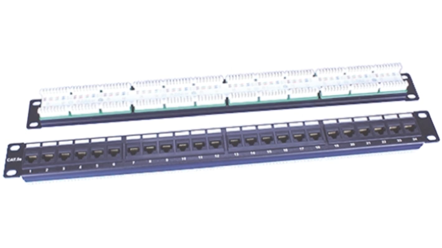 RS PRO Cat5 24 Port RJ45 RJ Patch Panel UTP 1U | RS