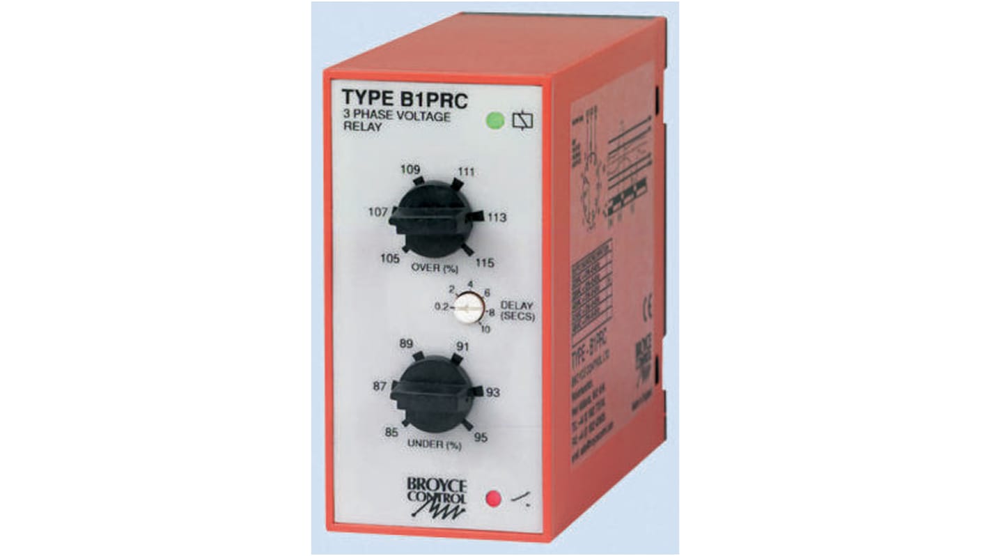 B1PRC 400VAC | Broyce Control Phase, Voltage Monitoring Relay, SPDT ...