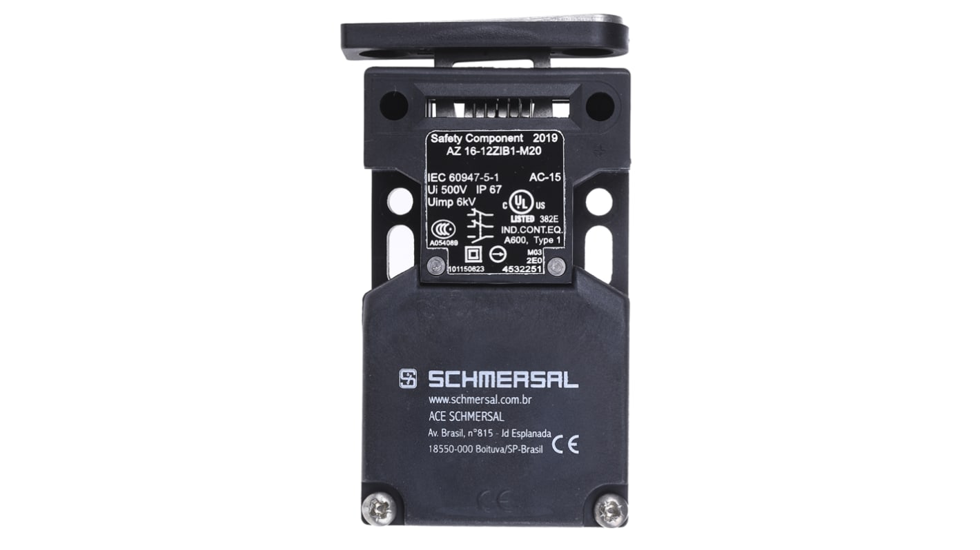 AZ16-12ZI-B1-M20 | Schmersal AZ16 Safety Interlock Switch, 2NC/1NO ...