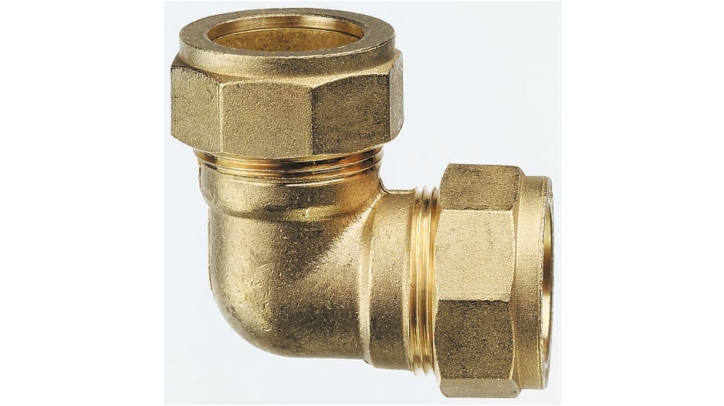 RS PRO Brass Compression Fitting, 90° Elbow | RS