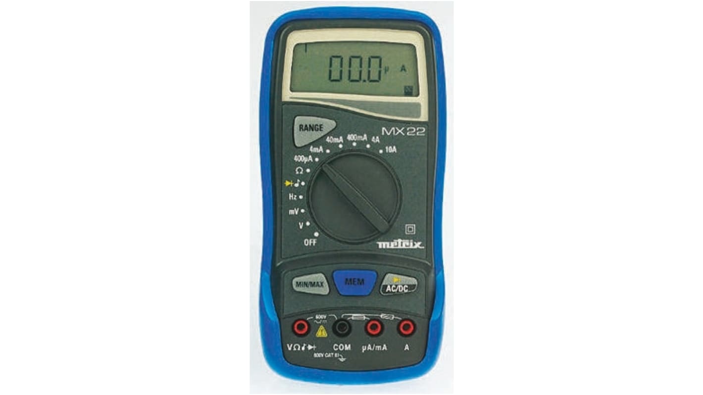 MX0022-Z | Metrix MX 22 Handheld Digital Multimeter, True RMS, 10A ac ...