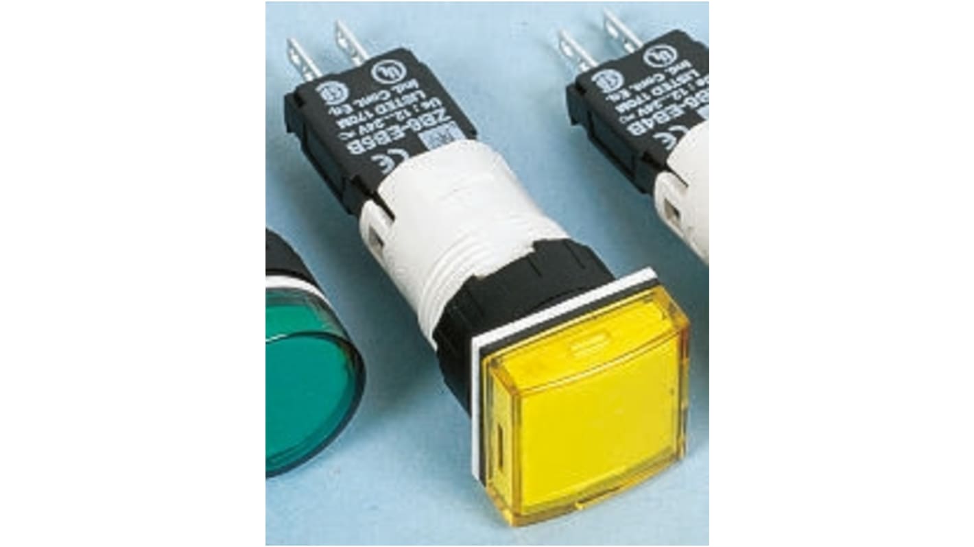 XB6CV5BB | Schneider Electric, Harmony XB6, Panel Mount Yellow LED ...