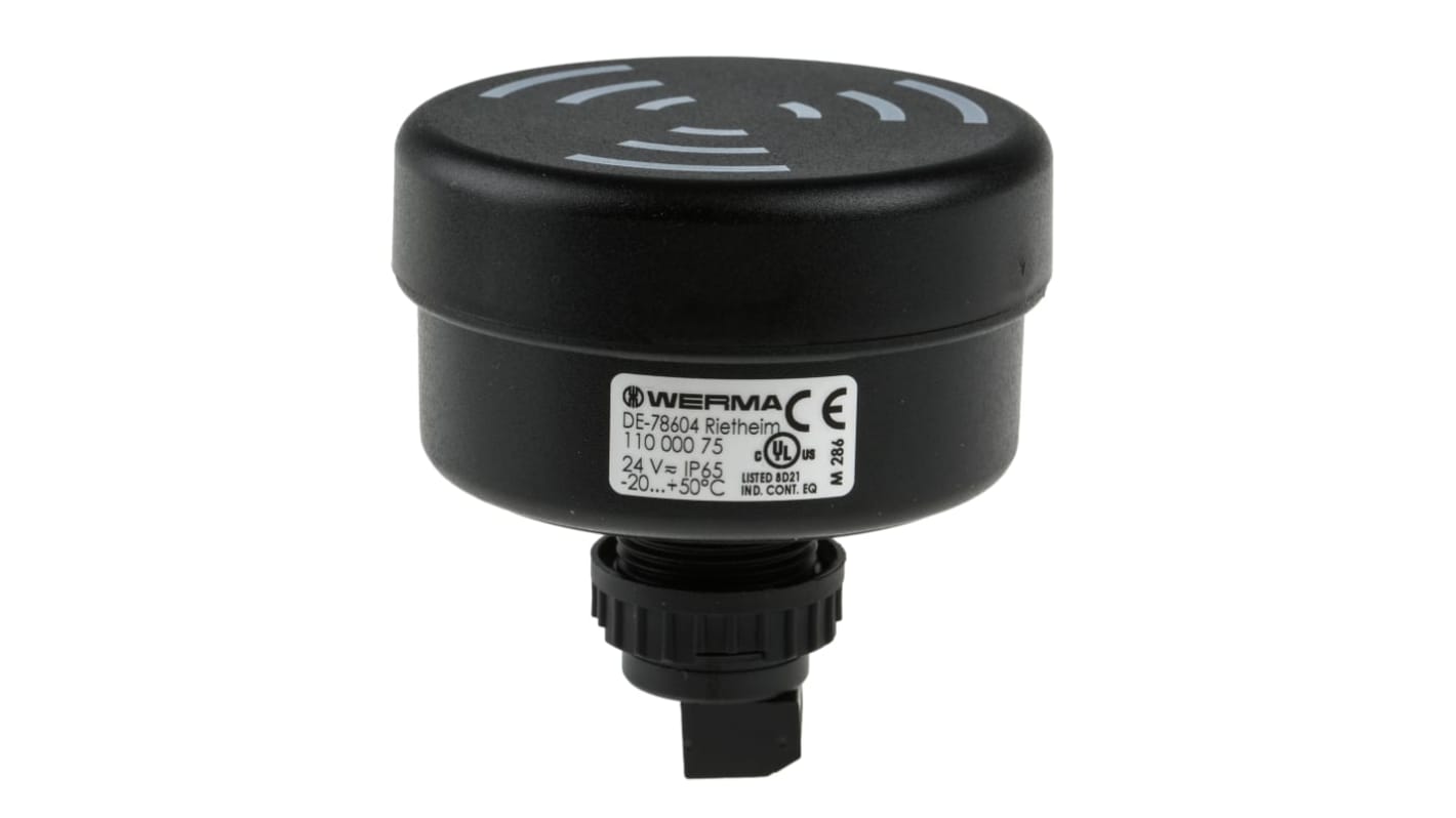 110.000.75 | Werma Wall Mount Buzzer, 24 V, 100dB at 1 m, IP65, AC, DC ...