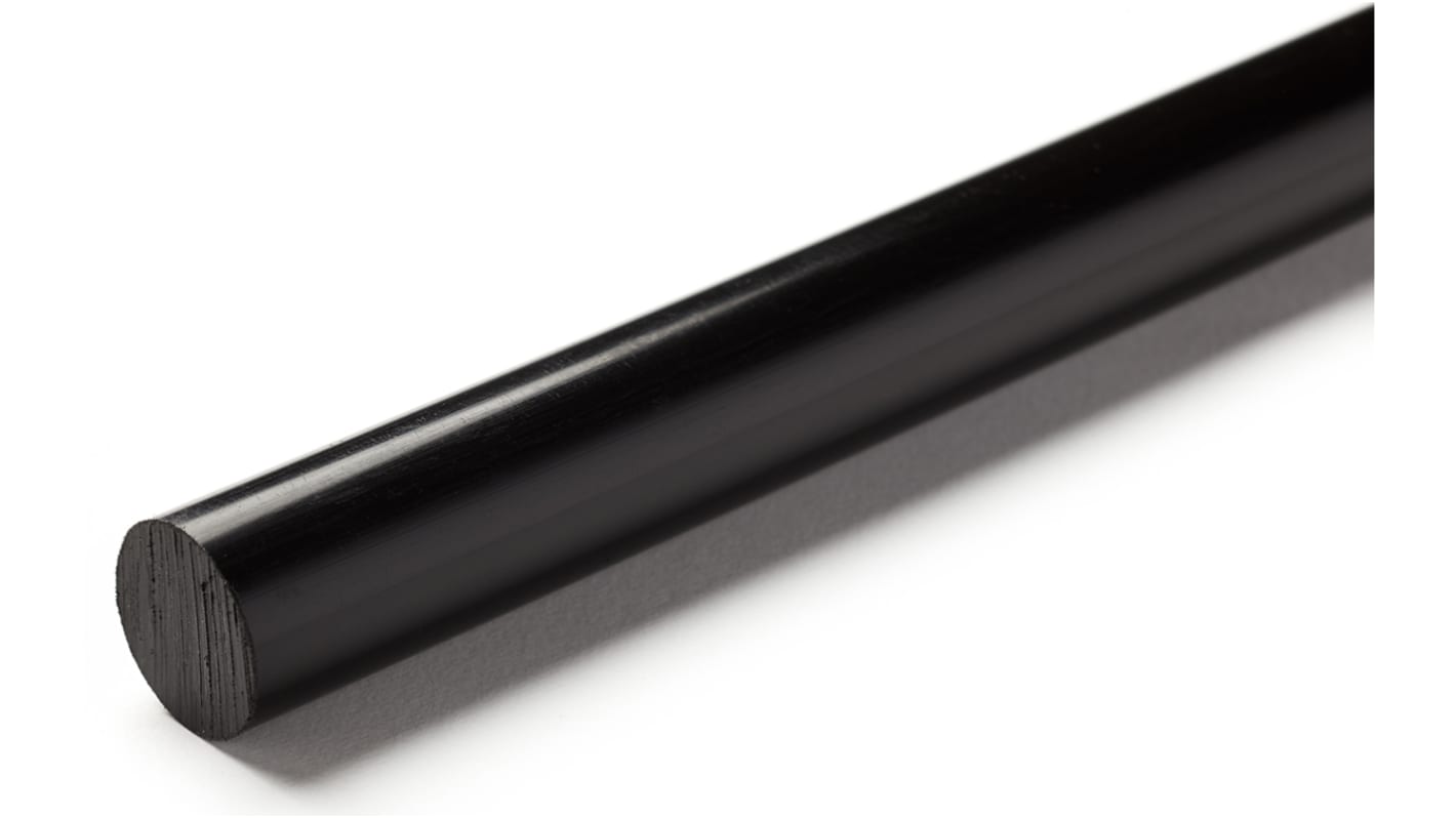 RS PRO Black Polyethylene PE Rod, 1m x 60mm Diameter | RS
