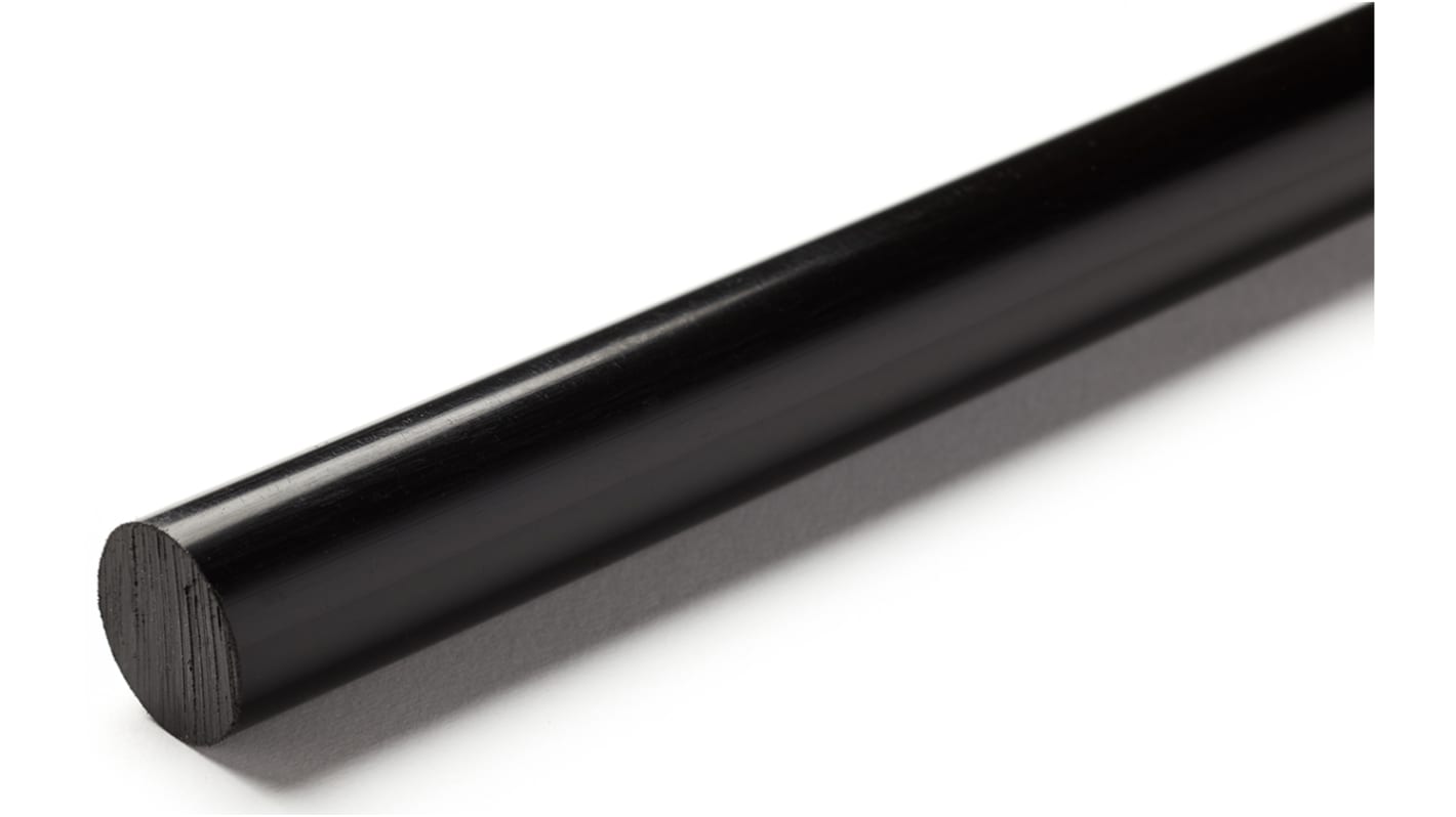 RS PRO Black Polyethylene PE Rod, 1m x 80mm Diameter | RS