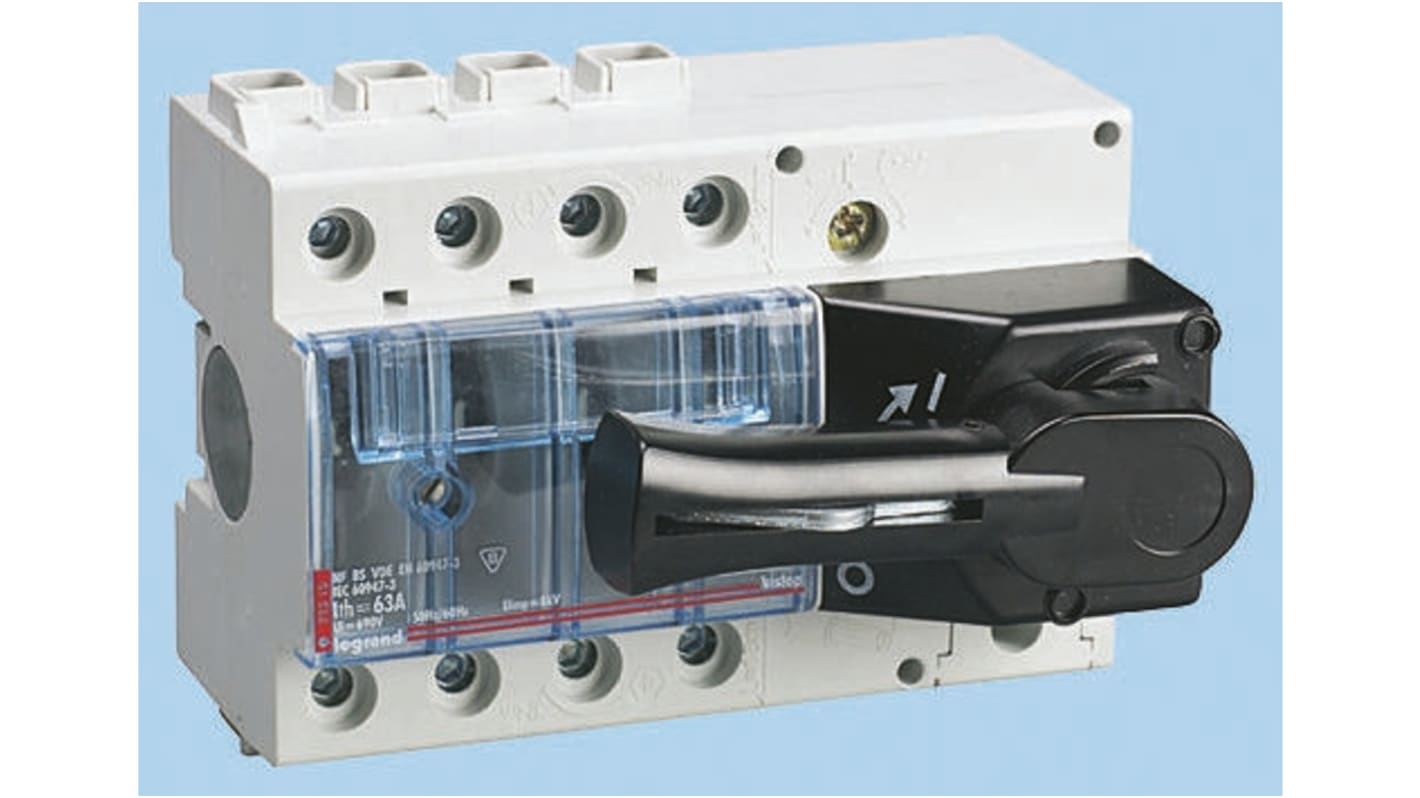 0 225 16 | Legrand 3P Pole Isolator Switch - 63A Maximum Current, IP55 | RS