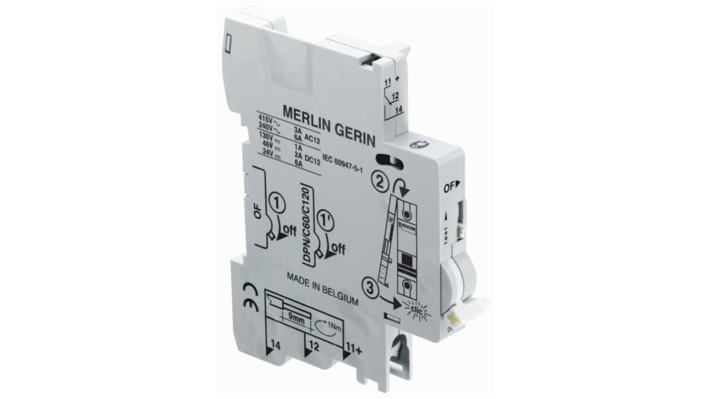 26924 | Merlin Gerin Auxiliary Contact - NO/NC, 1 Contact, DIN Rail ...