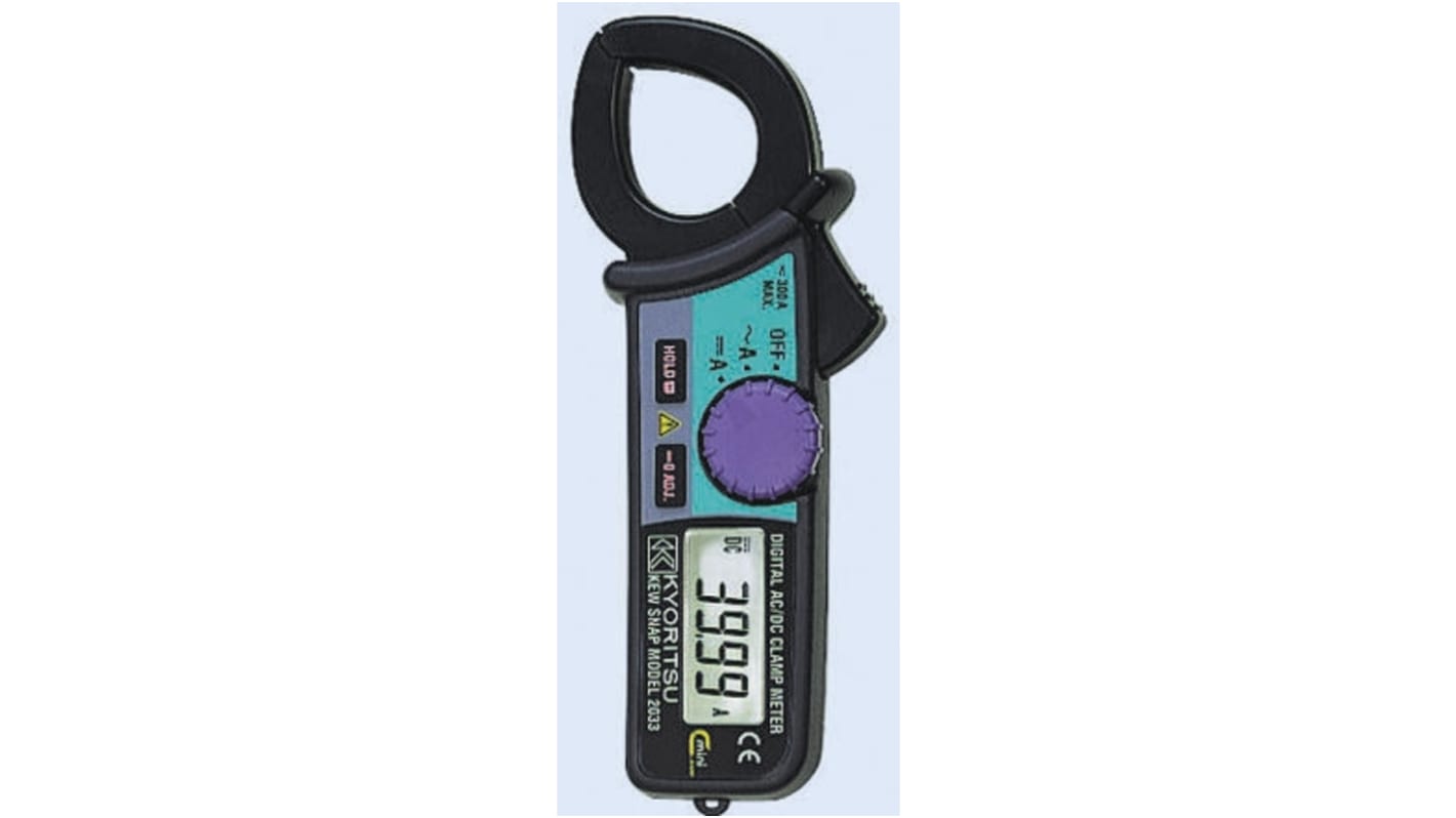2033 | Kyoritsu Clamp Meter, 300A dc, Max Current 300A ac CAT III 300 V ...