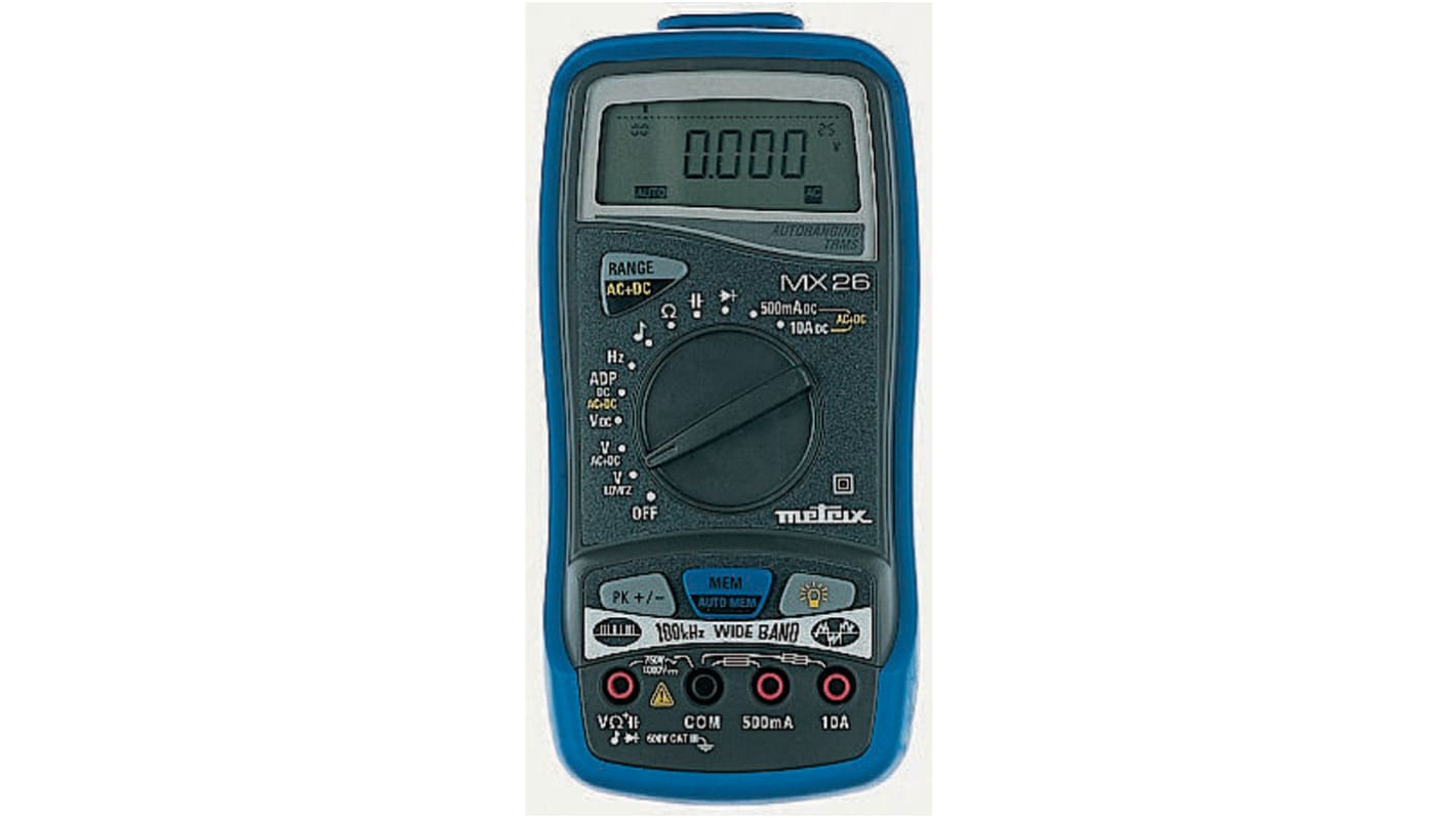MX0026-T | Metrix MX 26 Handheld Digital Multimeter, True RMS, 10A ac ...