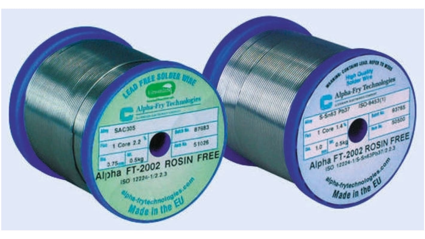52205 | Alpha Wire, 0.4mm Solder, 183°C Melting Point | RS