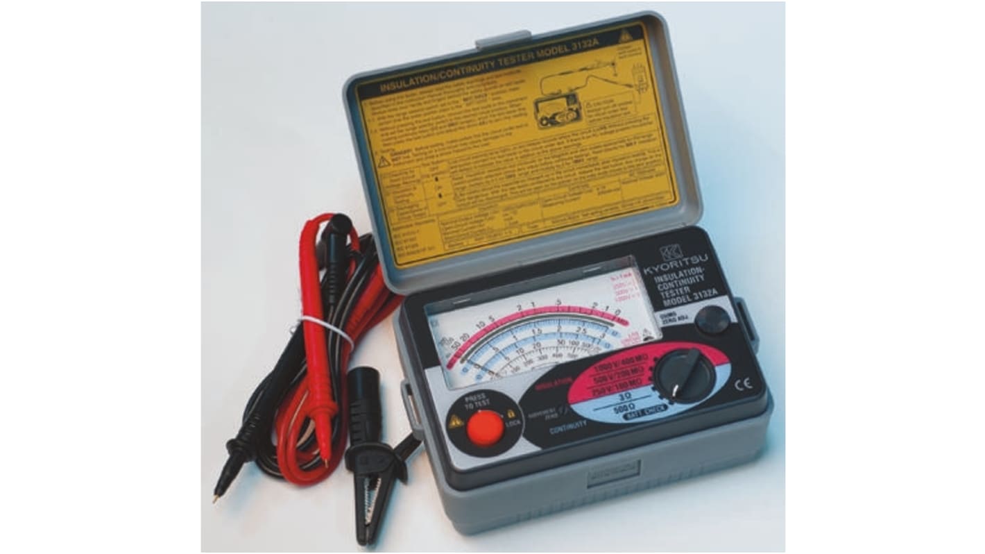 Kyoritsu 3132A Insulation & Continuity Tester, 250V Min, 1000V Max ...