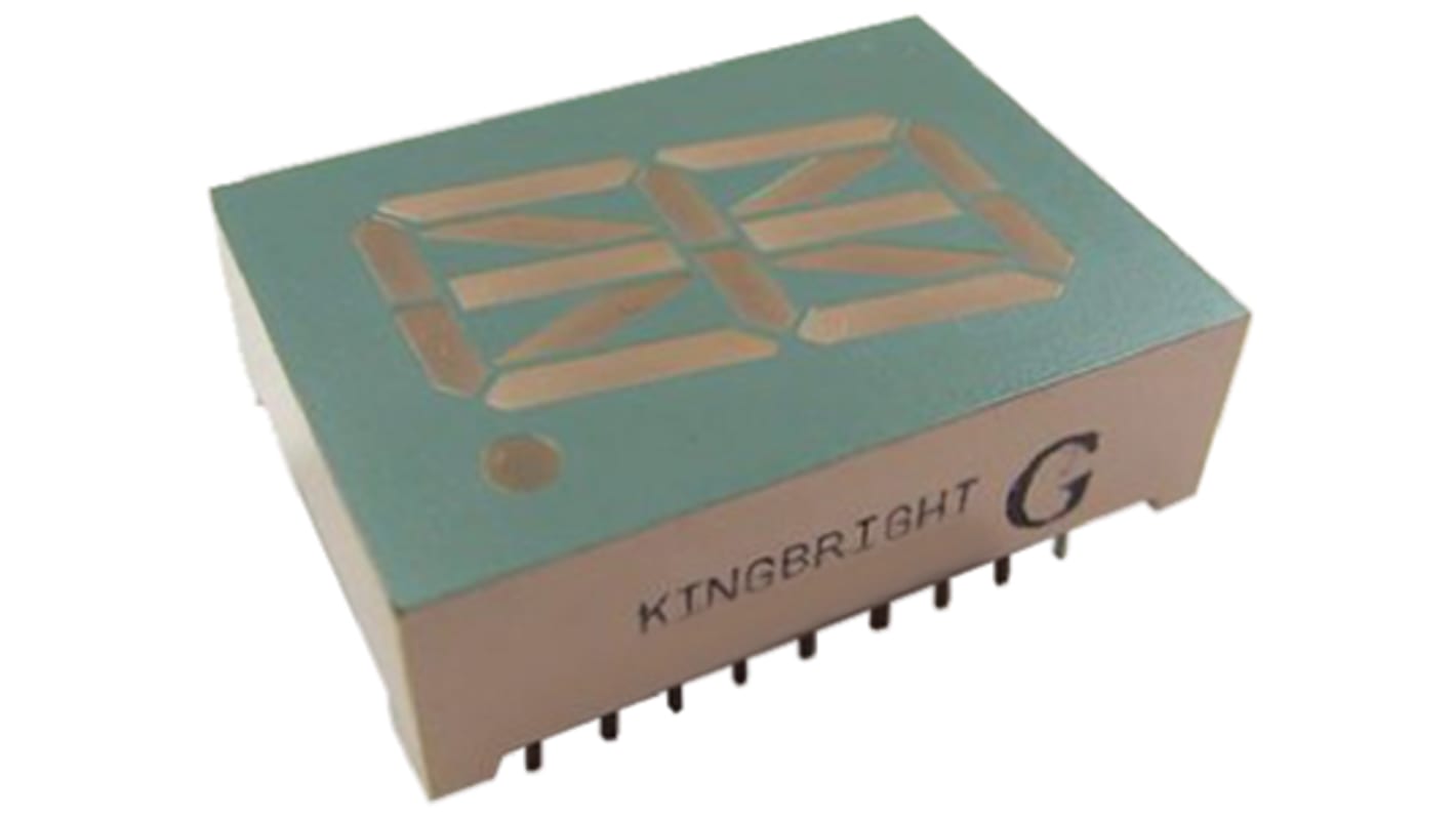 PSC08-12EWA | Display LED 16 segmentos Kingbright de 1 caract., Rojo ...