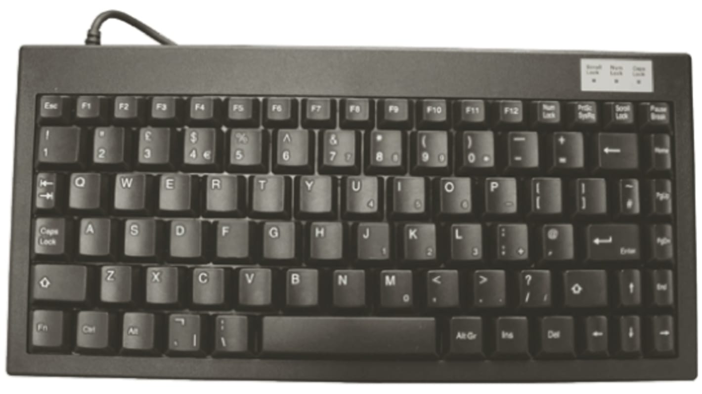 SPR-8695-UBL-UKE | Sejin Wired USB Compact Keyboard, Black | RS