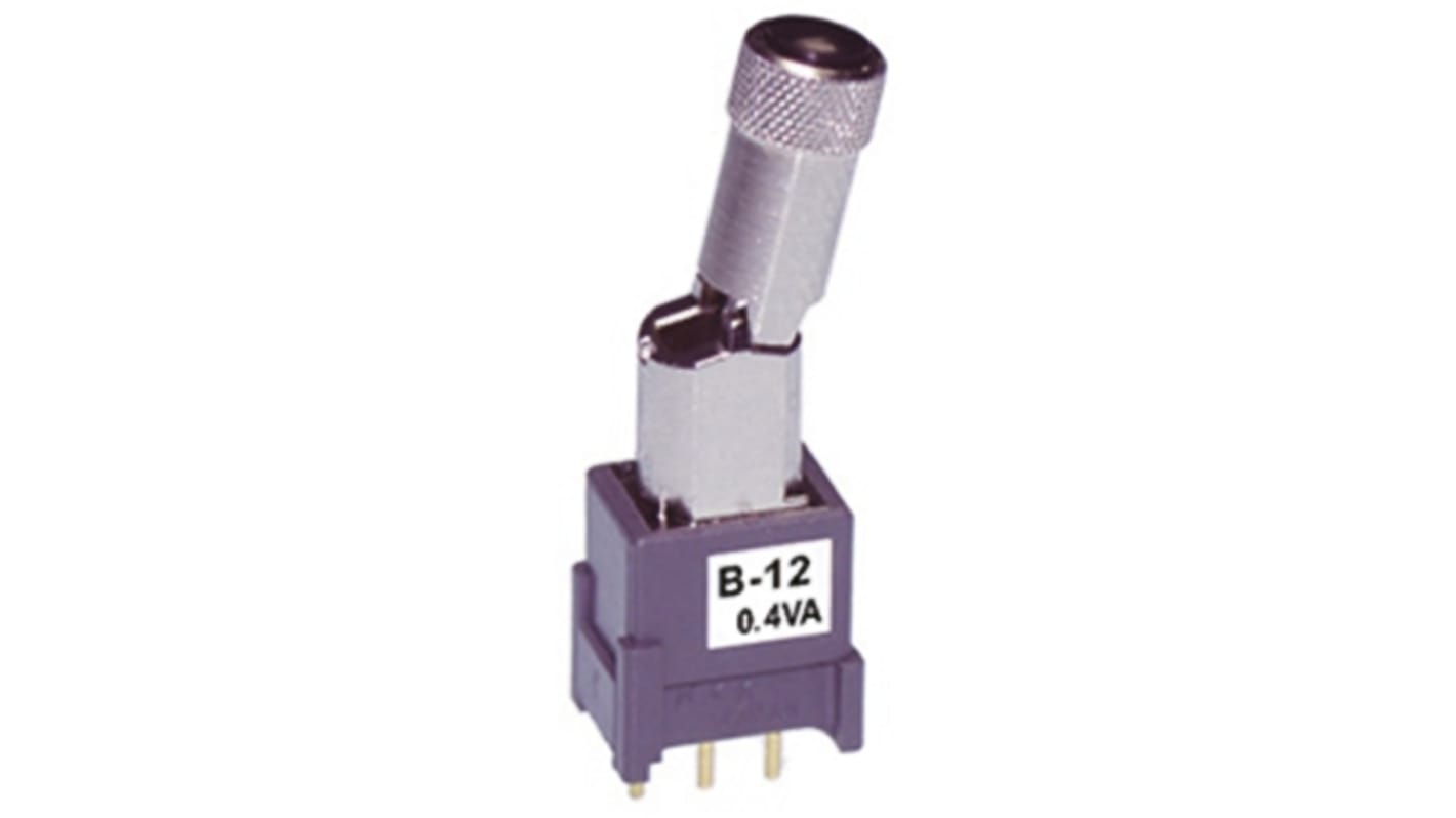 B-12LP | NKK Switches Toggle Switch, PCB Mount, On-(On), SPDT, Through Hole Terminal | RS